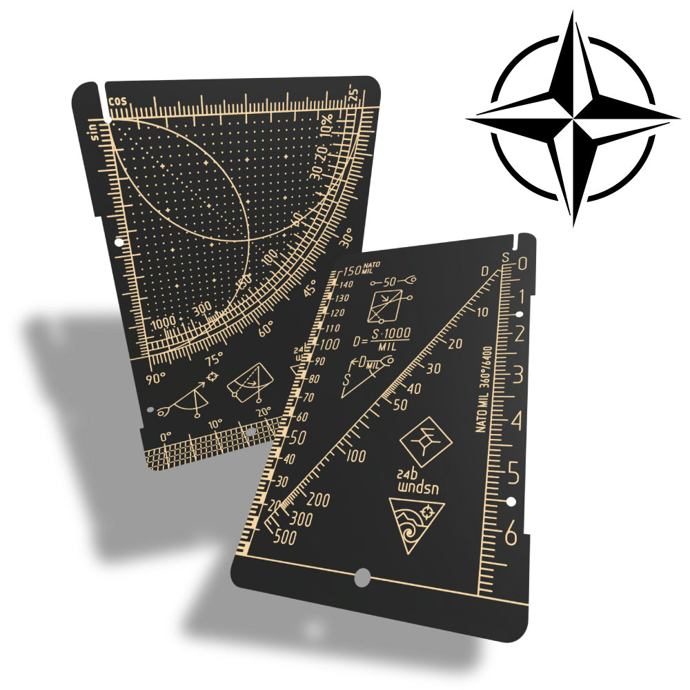NATO-MIL Aluminum Quadrant Telemeter: Military Rangefinder Tool